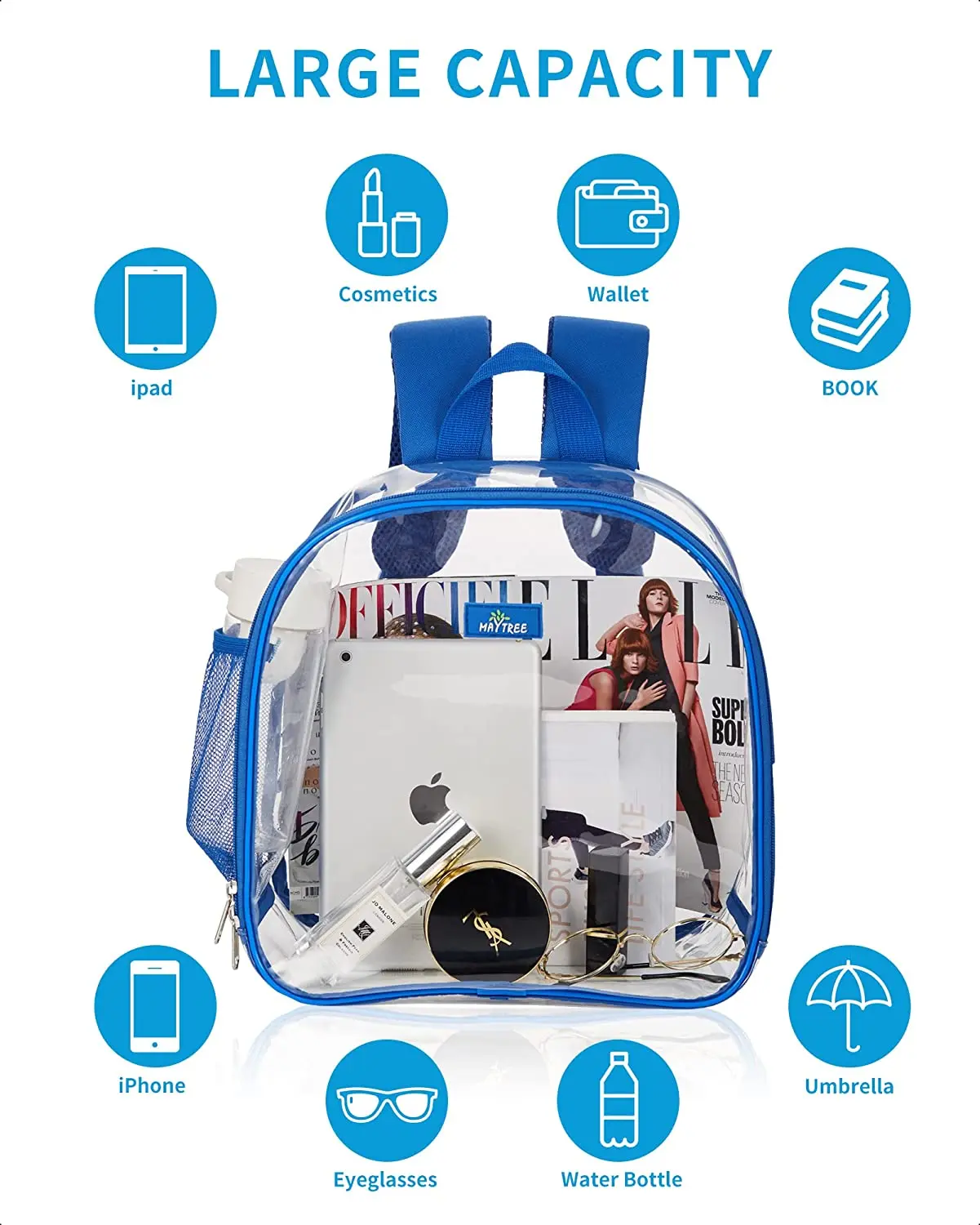 Transparent Backpack Stadium Approved Clear Backpack For School And ...