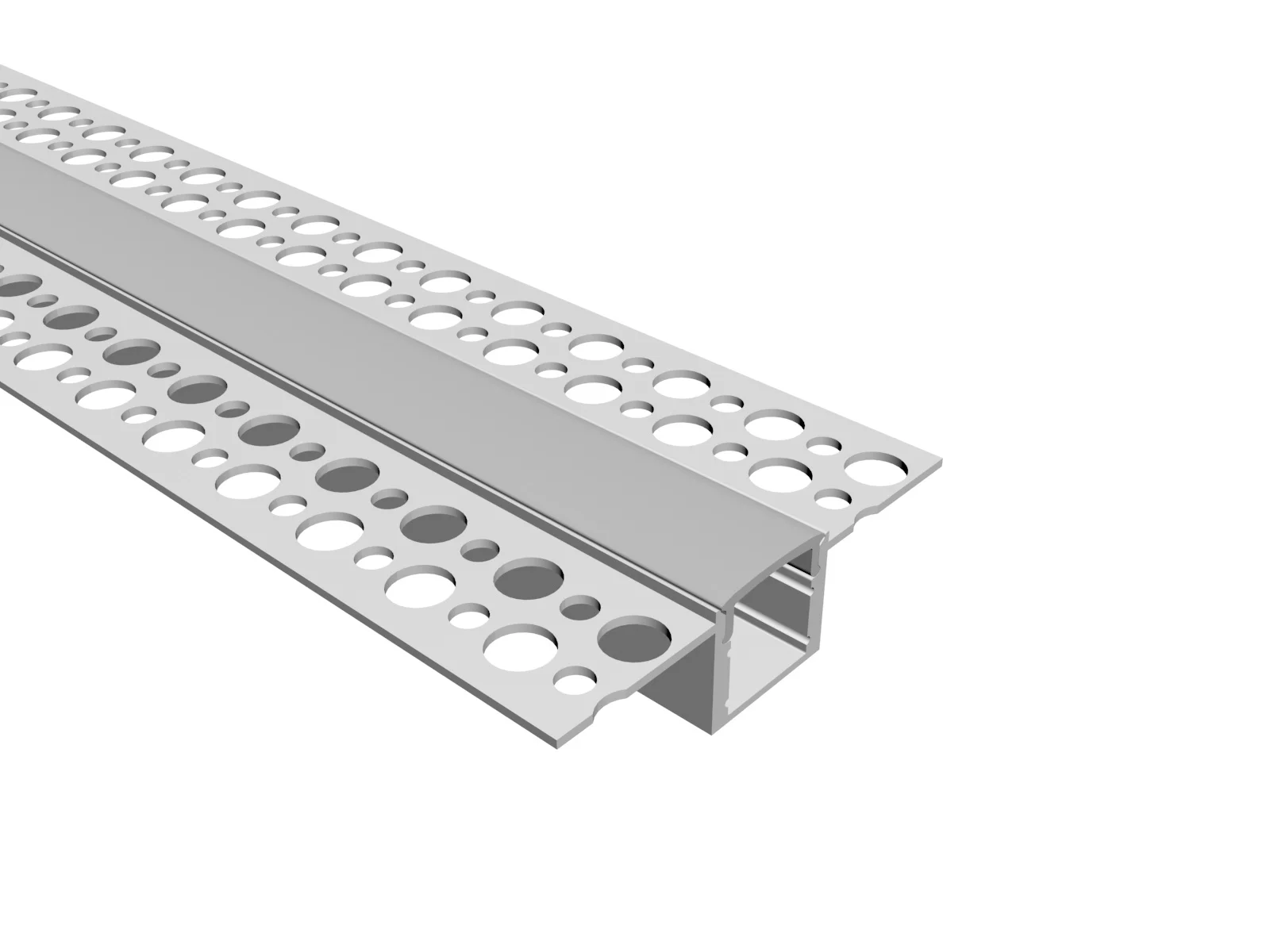 LED Ceiling Recessed Linear Trunking Light Fitting - Anodized Aluminum ...