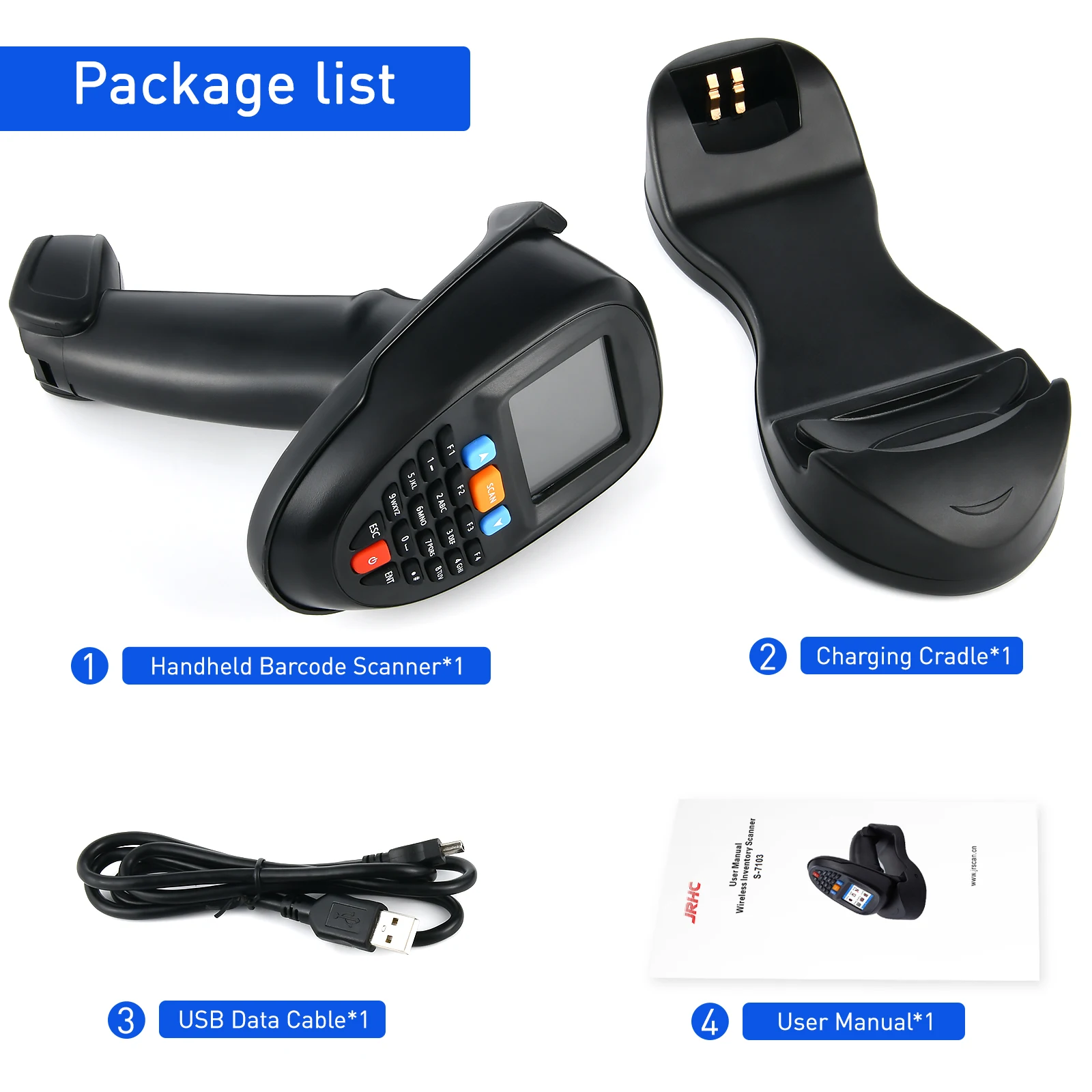 JR S-7103 Warehouse Inventory Management Scanner 2D QR