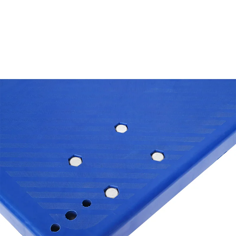 1150*650mm Heavy Duty Blue Folding Plastic Platform Trolley Cart 500kg