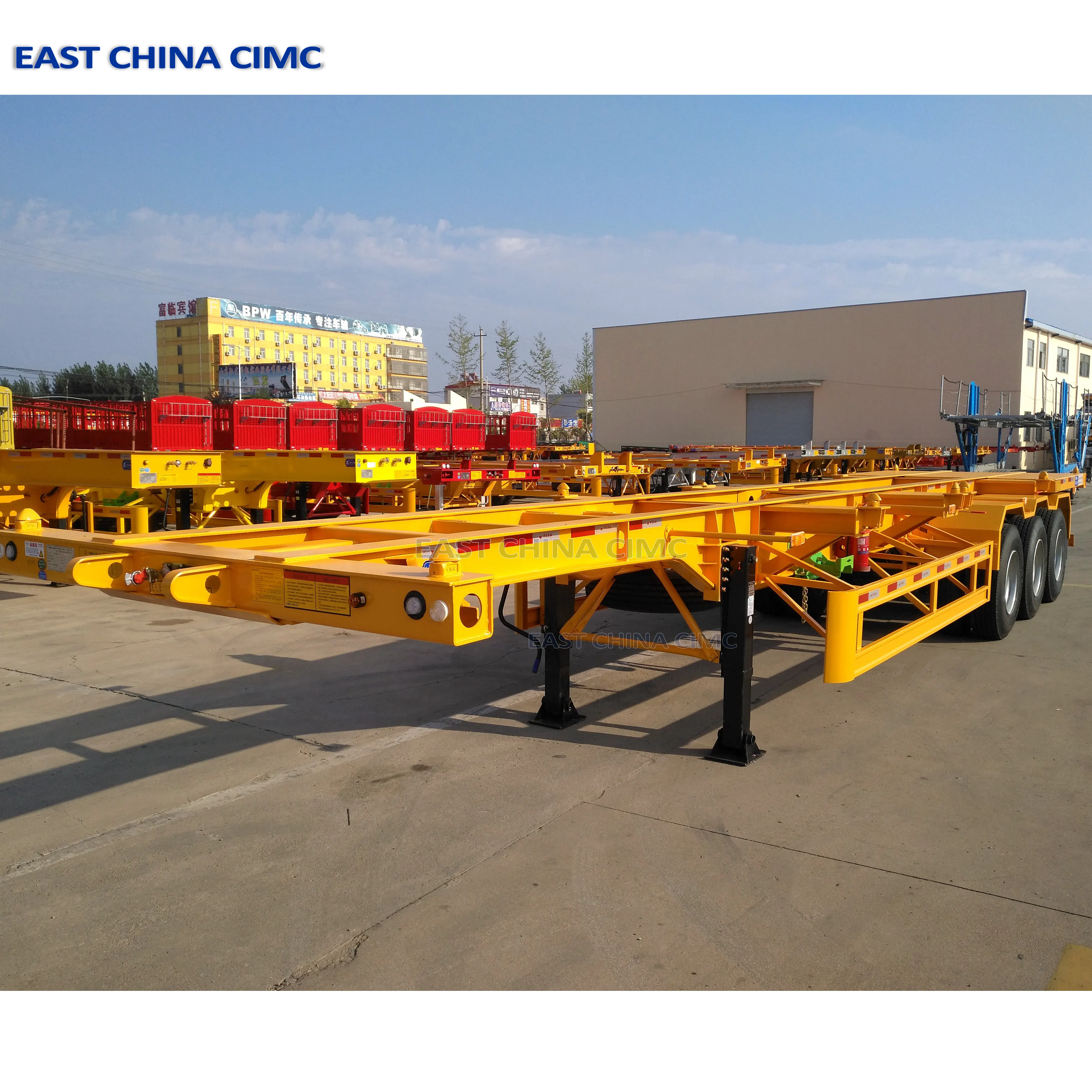 Skeletal Gooseneck 40Ft Shipping Container Chassis Skeleton Semi ...