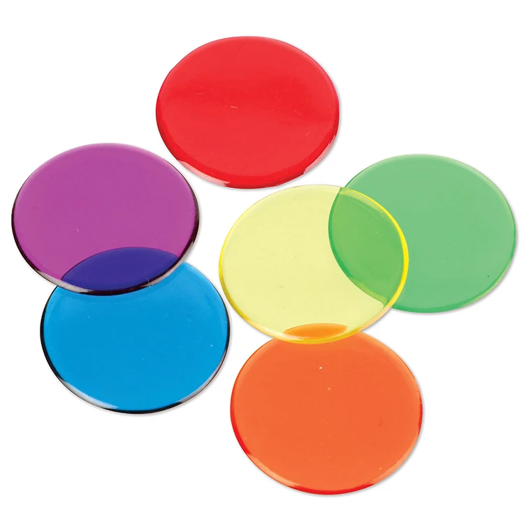 Set Of 250 Assorted Colored Chips,Transparent Color Math Counters Bingo ...