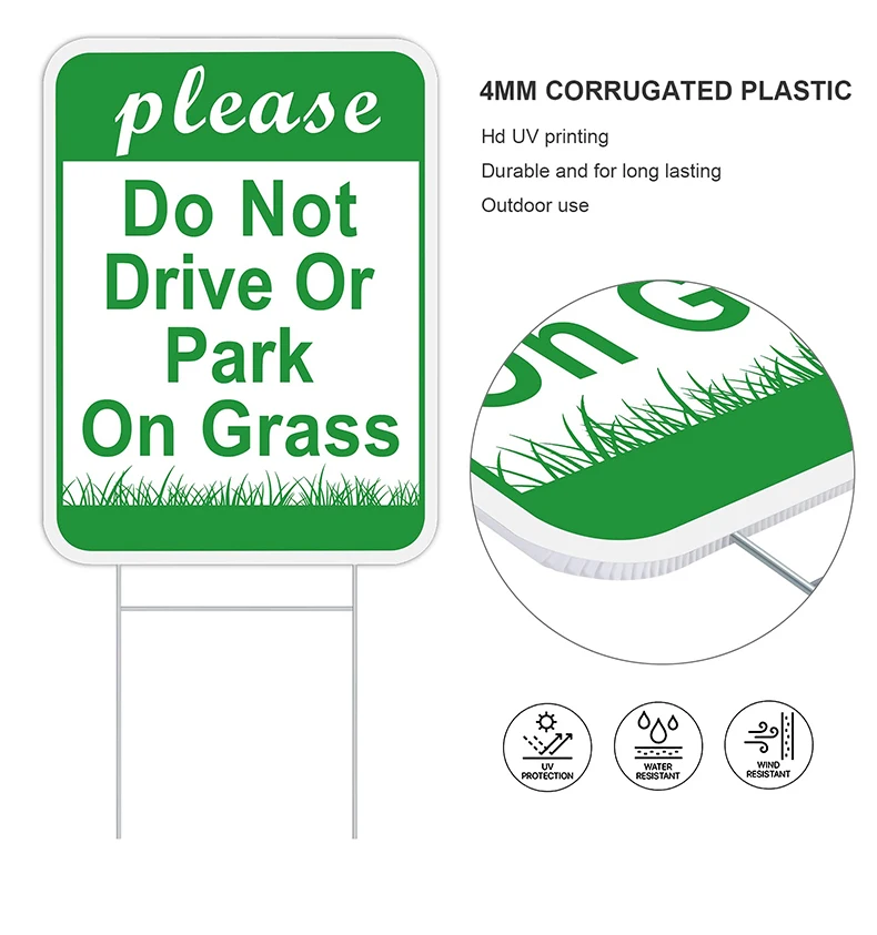 Customized Advertising pp Plastic Sheet Lawn Yard Polypropylene Sign ...