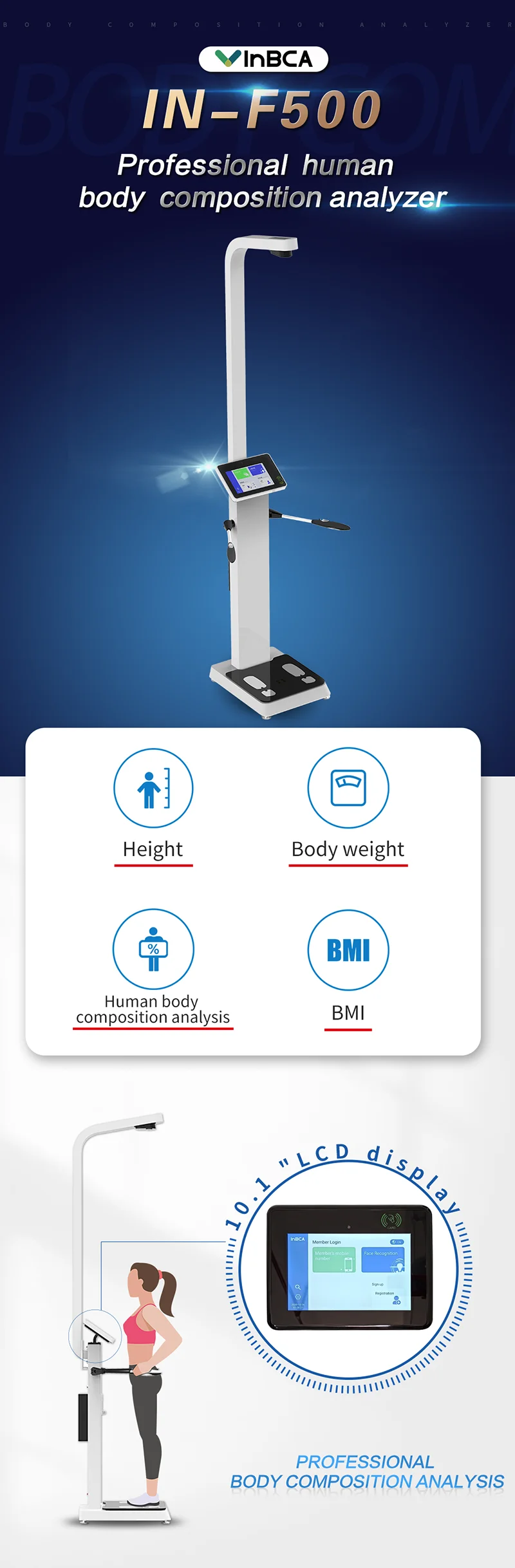 Digital 3d Nutritional Body Composition Assessment Analyzer Body Fat ...