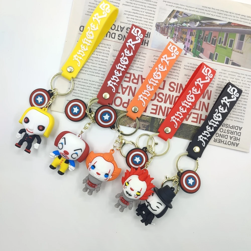 Wholesale 3d Custom Pvc Kawaii Cute Cartoon Character Keyring Charms ...