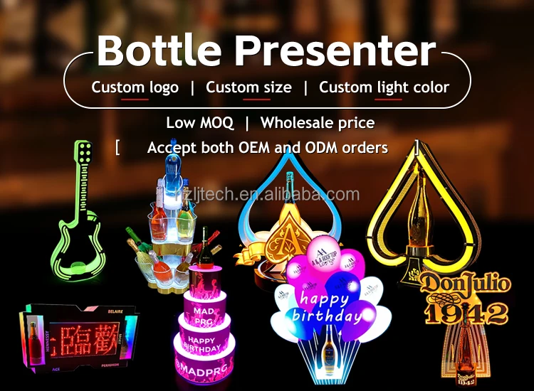 Wholesale LED Bottle Presenter Carrier Glorifier Display VIP Champagne ...