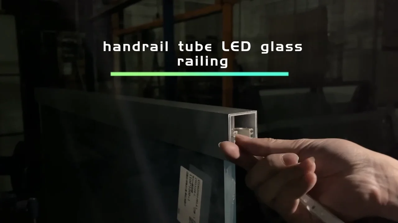 1.6kn/m Thrust Test Handrail Tube Led Railing Wall Side Mounted Terrace ...