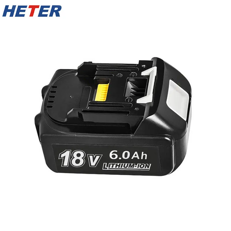 18v Battery 6ah 18650 Lithium Ion Replacement Bl1860b Bl1860 Bl1850 ...