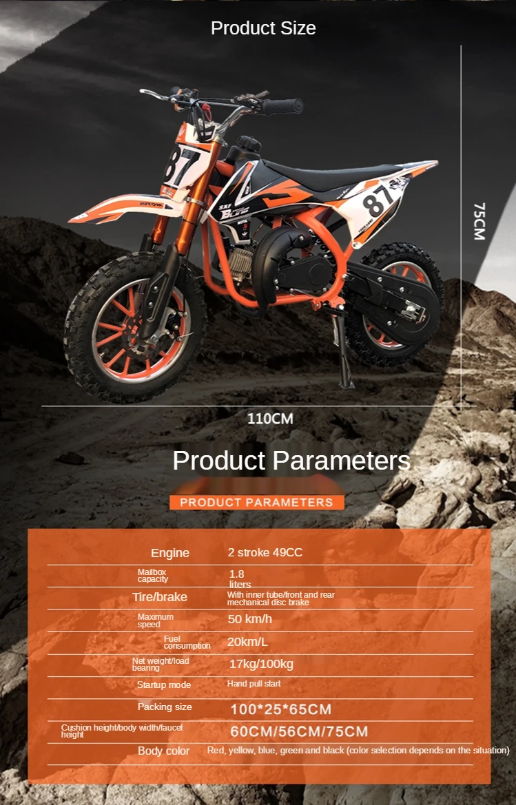 2 Stroke Kids Automatic Petrol Engine For 12 Year Old Super 49cc ...