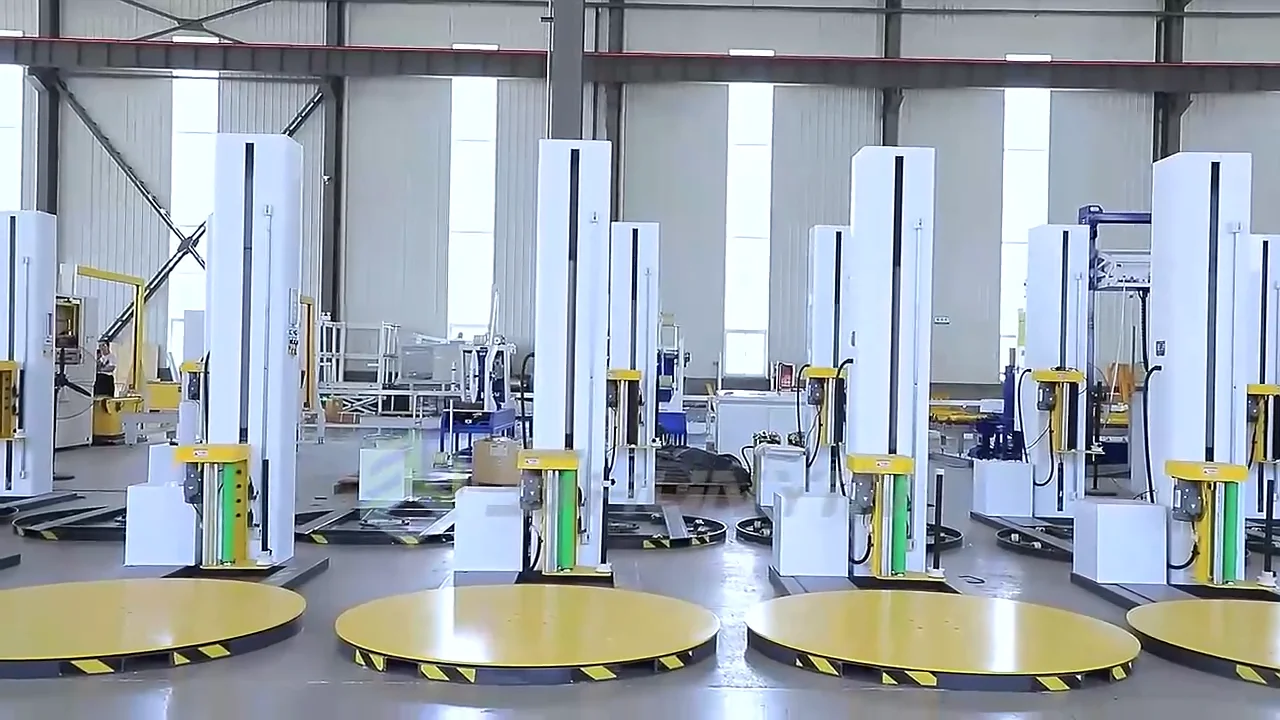 Fully Automatic Pallet Wrapping Machine With Scale Optional Stretch ...