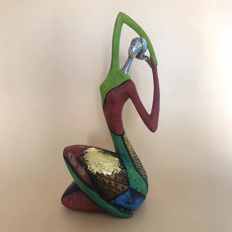 Ins Abstract Art Woman Sculpture Figurines For Interior Resin Statue ...