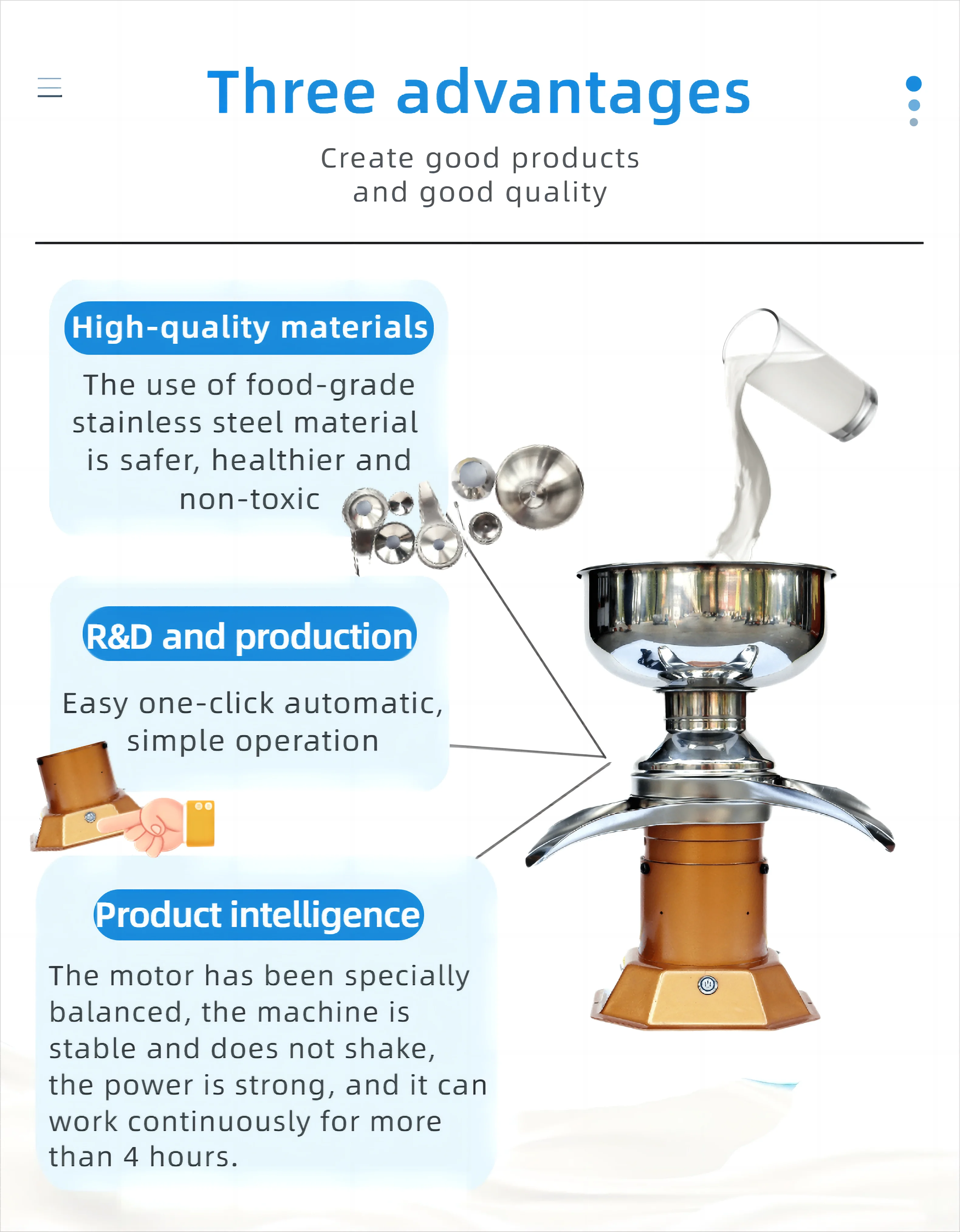 High Quality Centrifugal Skimmed Milk Separator Machine Stainless Steel ...