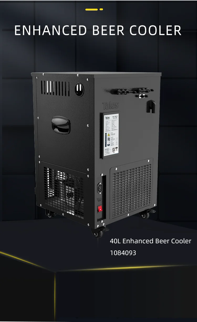 TALOS Commercial Beer Dispenser Machine - 40L Capacity, Black, Water ...