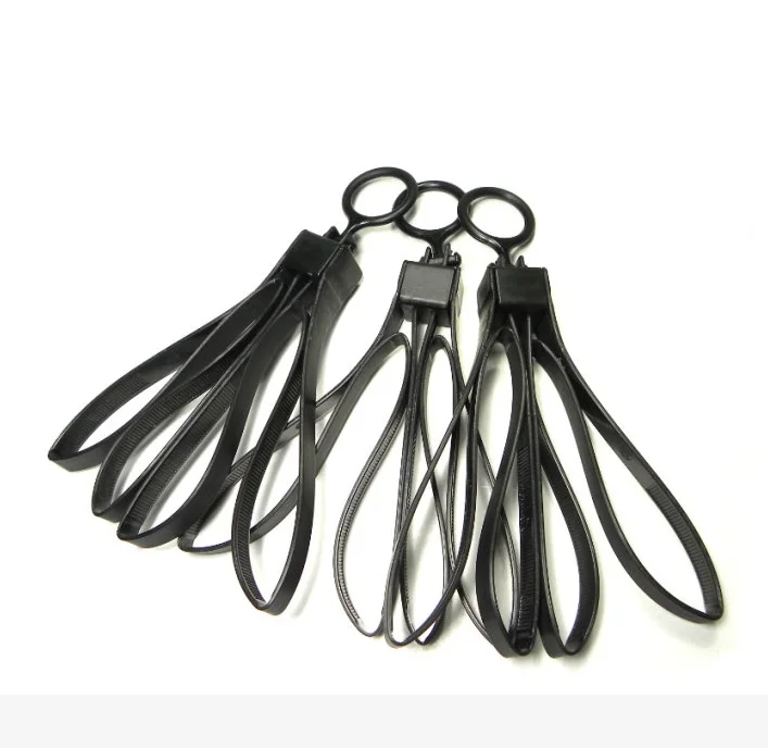 Black Restraints Soft Disposable Plastic Handcuffs - Buy One Time Using ...