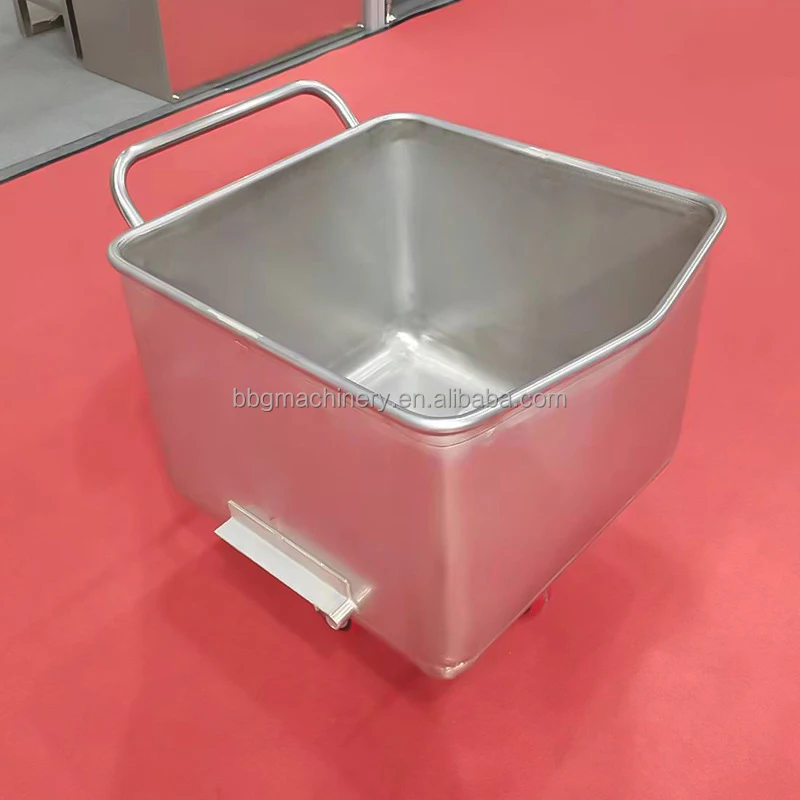 Movable Food Trolley 200L - 304 Stainless Steel Meat Skip Car for ...