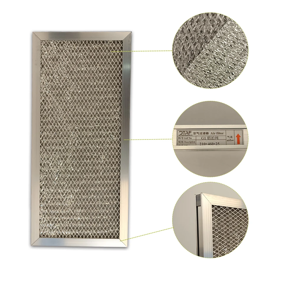 Facture Primary Aluminium Wire Mesh Pre-filter Washable Air Filter Mini ...