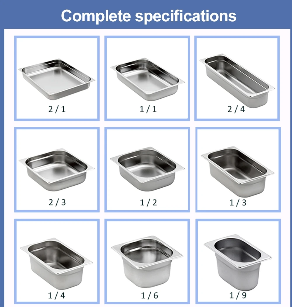 Hot Selling Food Grade Stainless Steel Perforated 65-deep Gn Pan 1/1 Gn Pan For Buffet Use For ...
