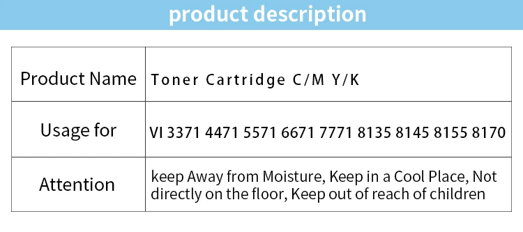CT202634/35/36/37 Color Toners for Xerox VI 2271 3371 4471 5571 6671 ...