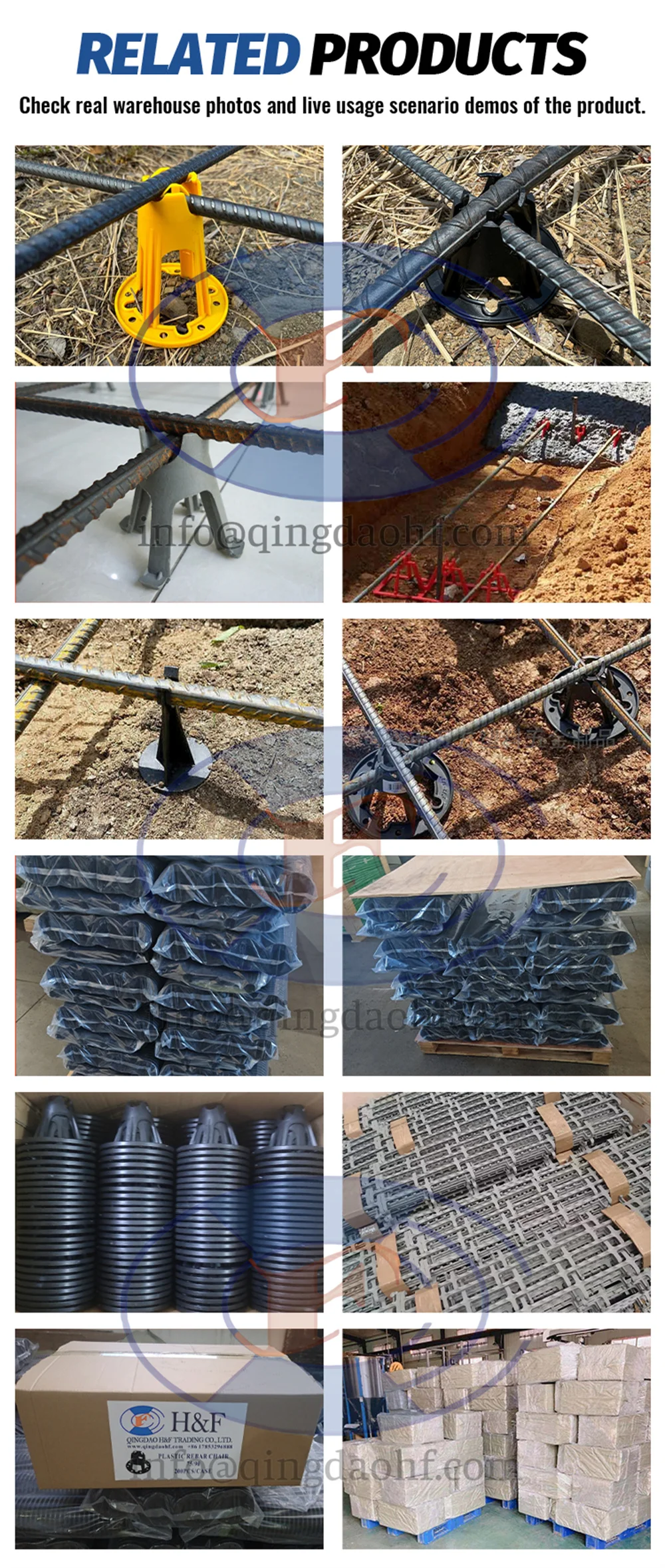 HF Plastic Bar Chair Slab Bolster - Durable & Eco-friendly