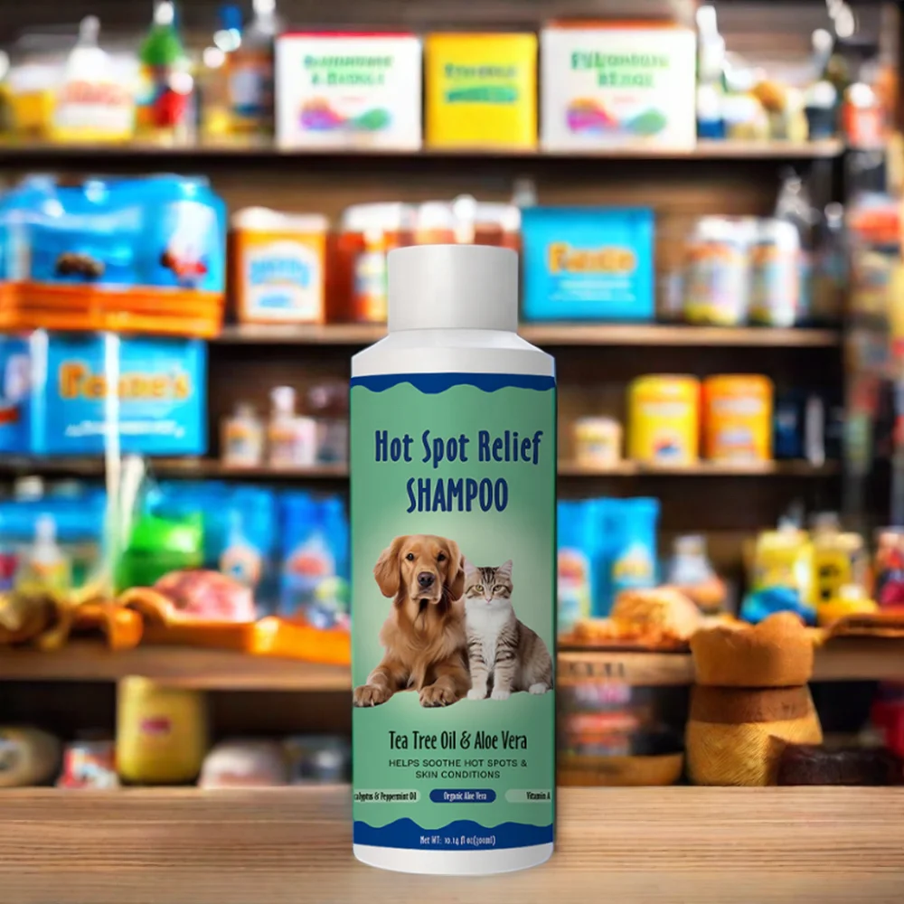 Custom Dogs & Cats Hot Spot Relief Shampoo Private Label Natural Dog ...