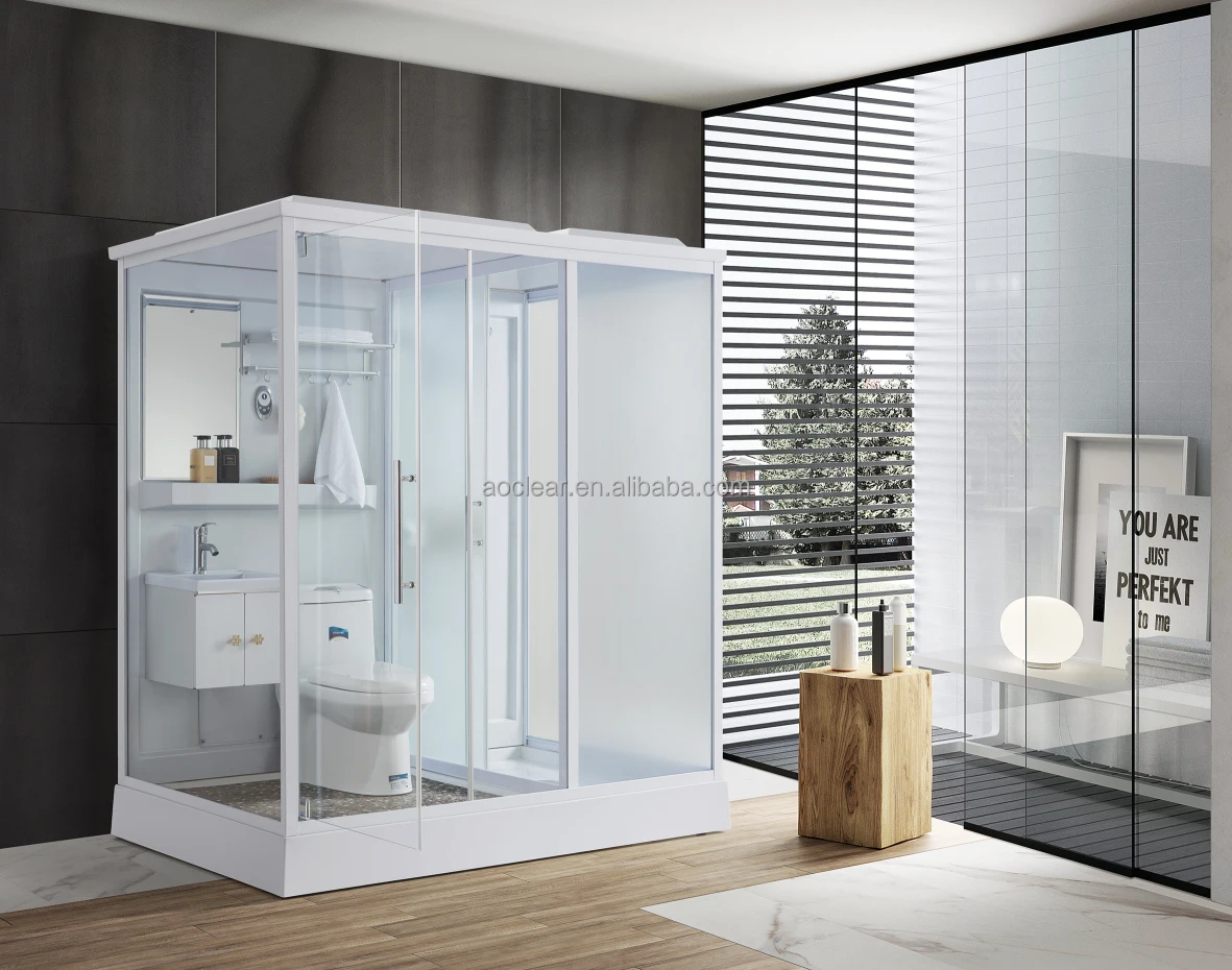 Prefab Modular Pod Bathroom - Steam Shower & Toilet Cabin