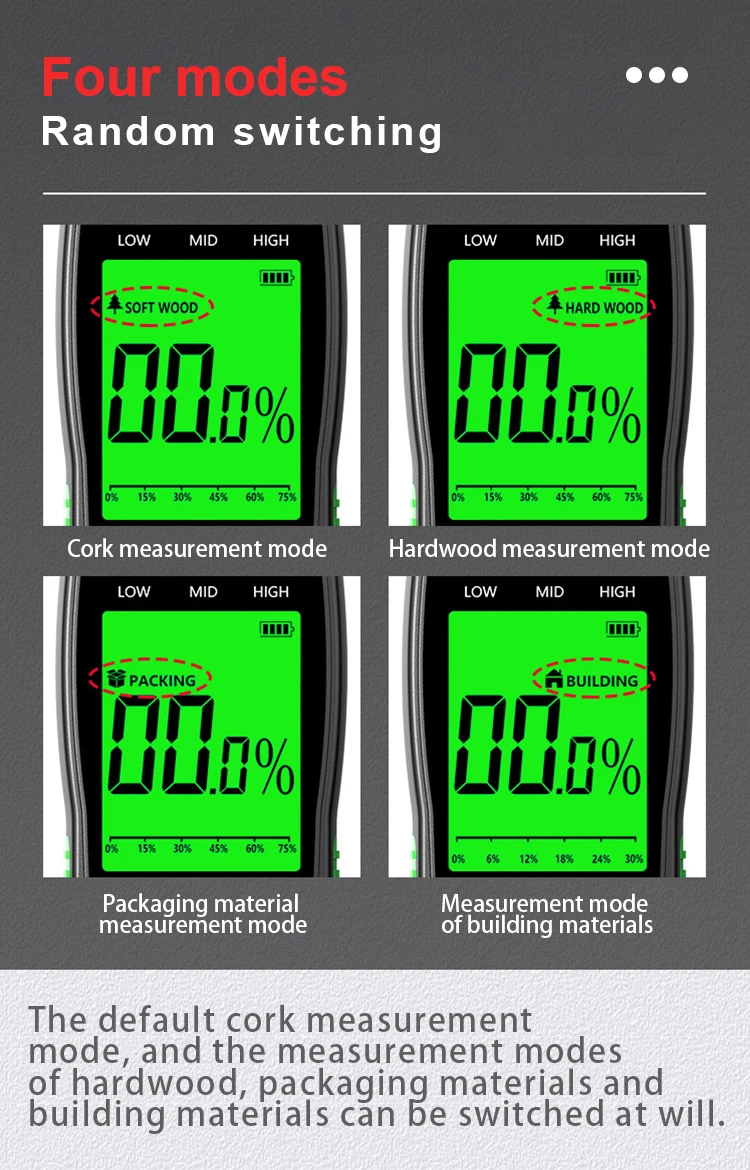 Digital Moisture Meter - Reliable Humidity Testing for Building Materials