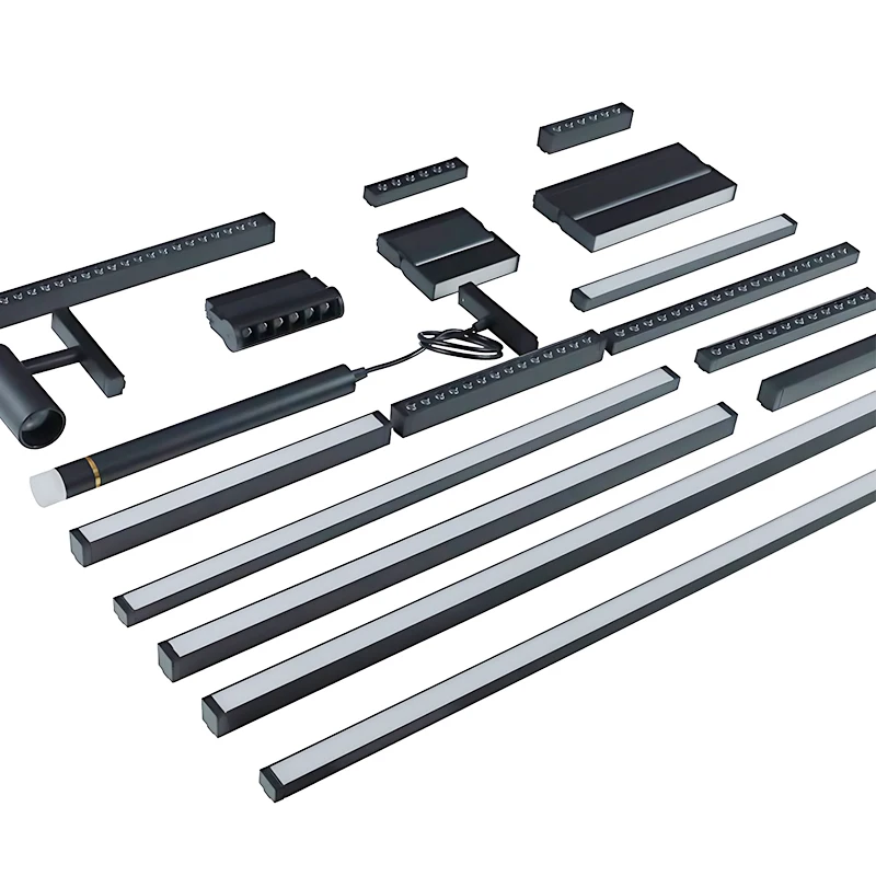 Ultrathin Smart Magnetic Track Light Tuya Dimmable Recessed Track Light ...