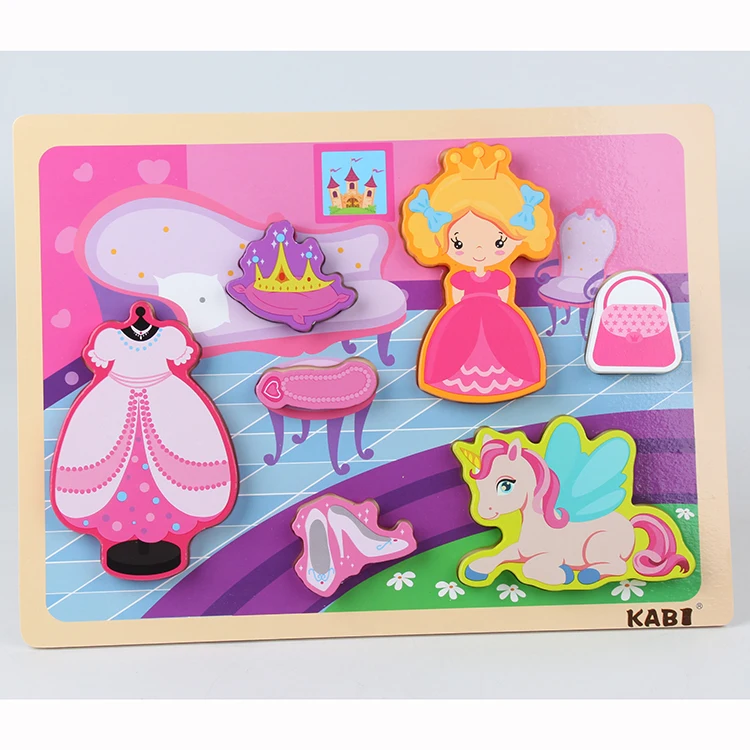 Manufacturer's Best-selling Wooden Baby Game Mat Puzzle Cute Princess ...