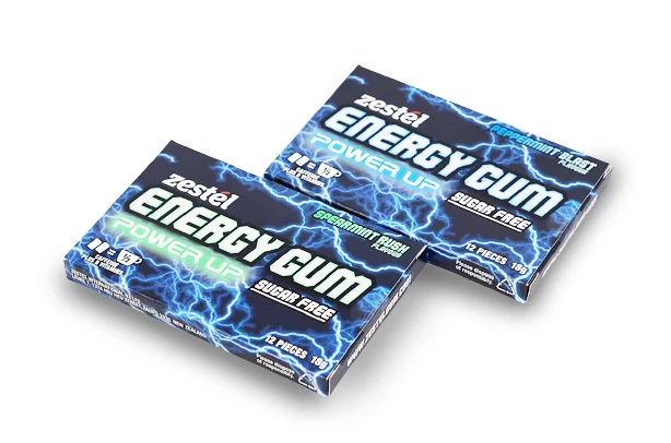 20mg Caffeinated Energy Chewing Gum with Guarana Extract
