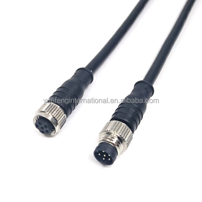 IP67 Power male M8 6P Molded Cable_M8 Cable assemblies_Dongguan Yuefeng ...