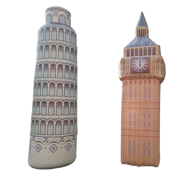 Giant Inflatable Building Model Big Ben And Leaning Tower Of Pisa For ...