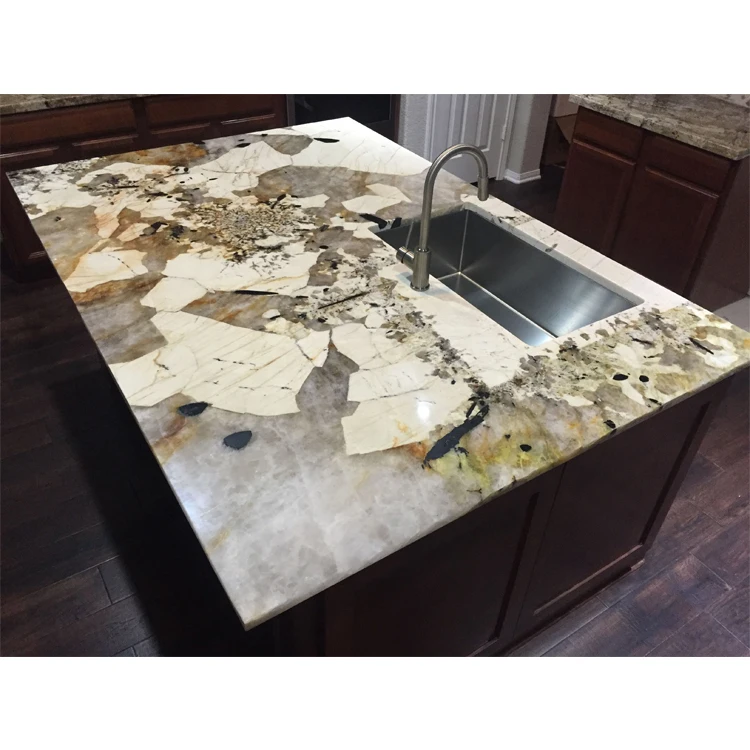 Luxury Wall Design Natural Backlit Patagonia Marble Stone Slab Crystal ...