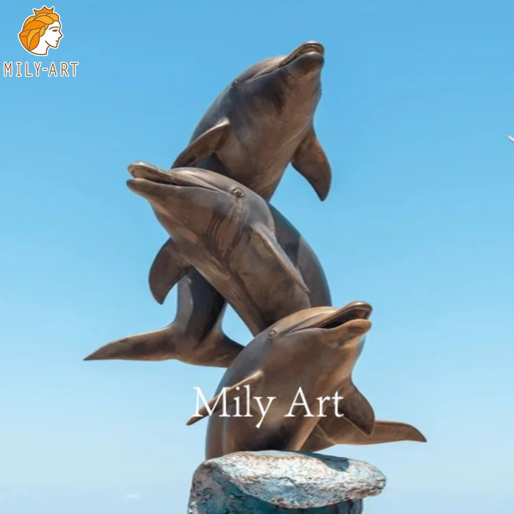 Hand Carved Concrete And Marble Dolphin Sculptures For Garden - Buy ...