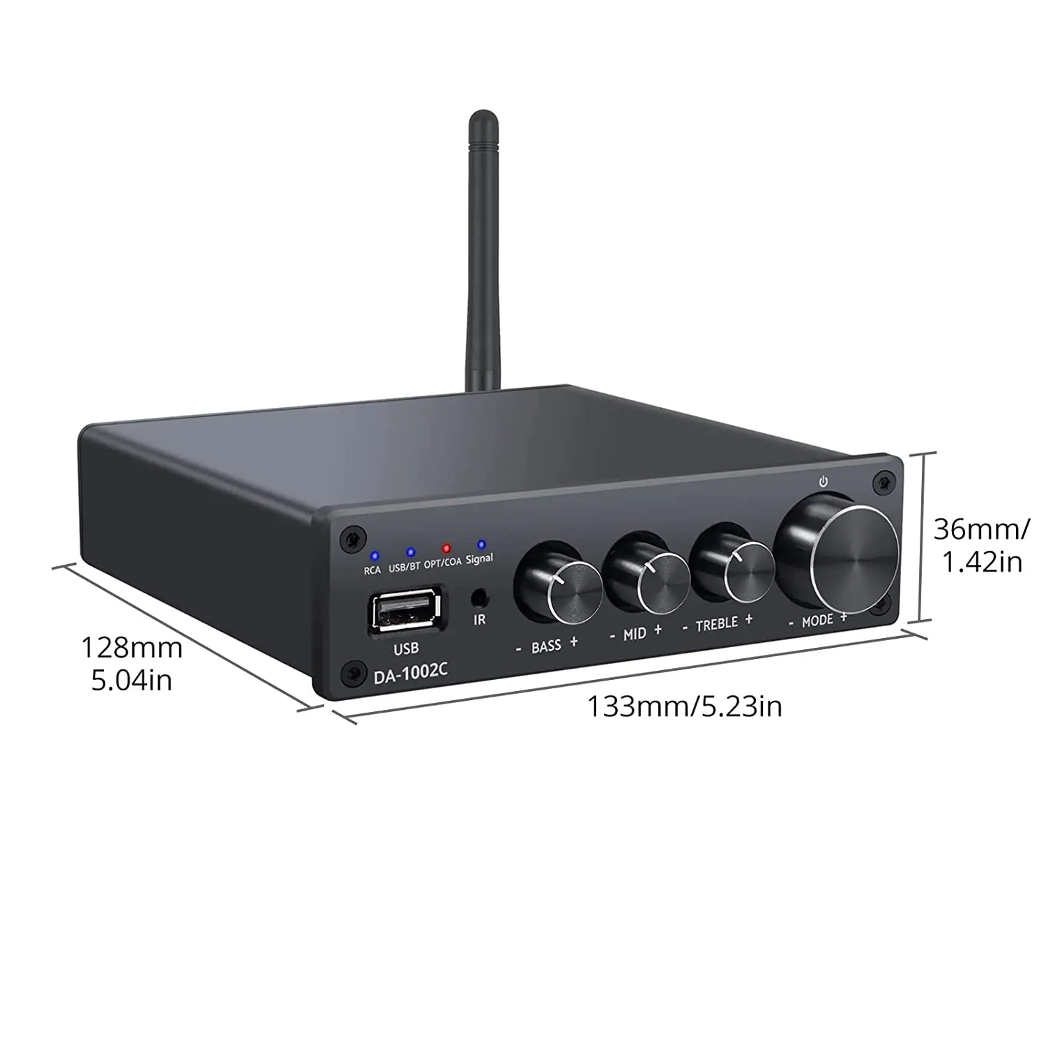 100W X 2 Channel Mini Stereo USB Gaming DAC Toslink Amplifier