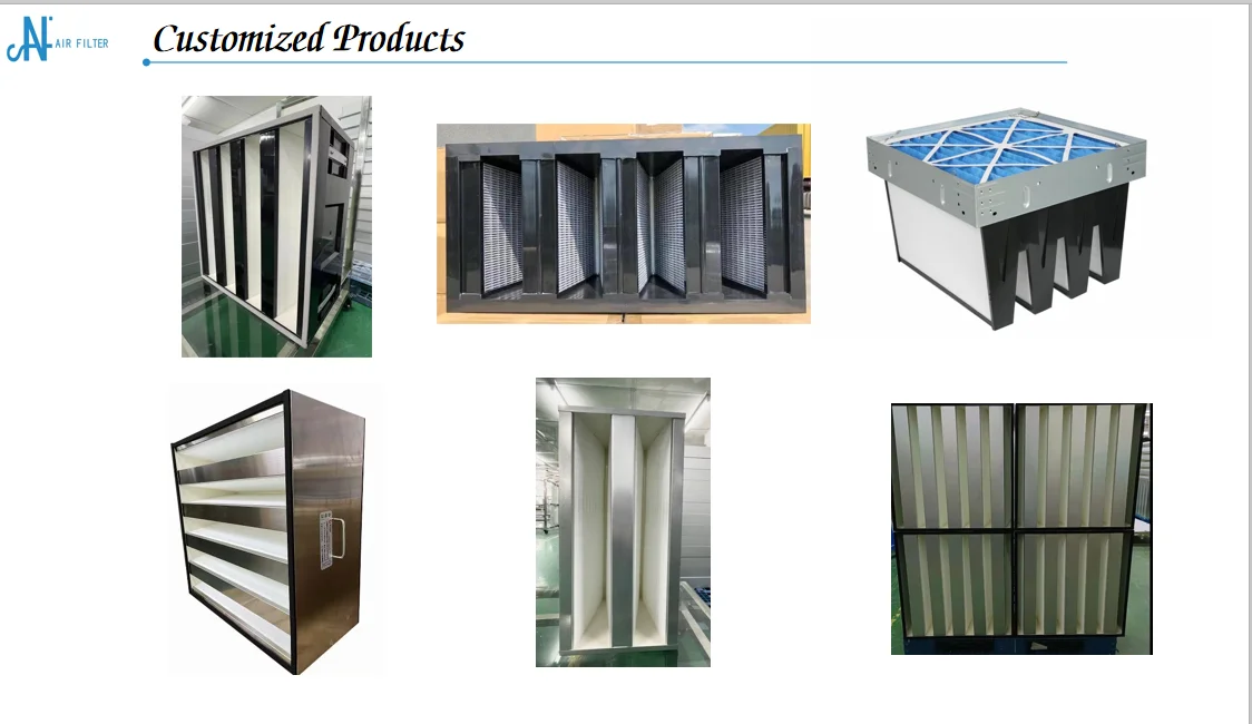 Factory Direct Sale Customized Industrial Medium V Bank Filter F6 F7 F8 ...
