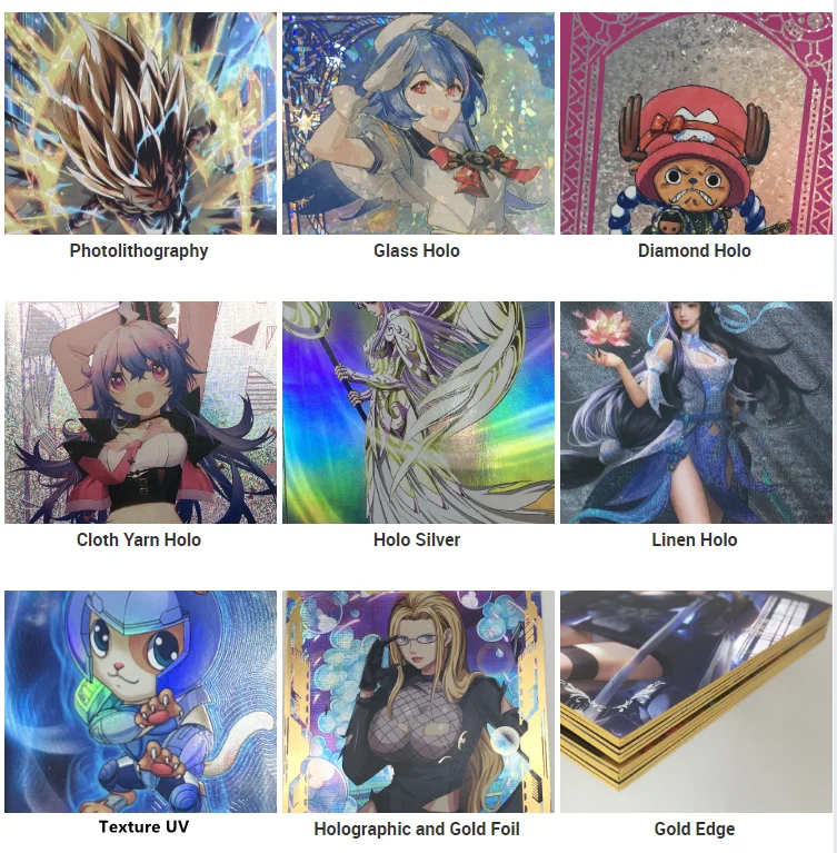 Custom Holographic Foil Trading Game Card Packs Printing