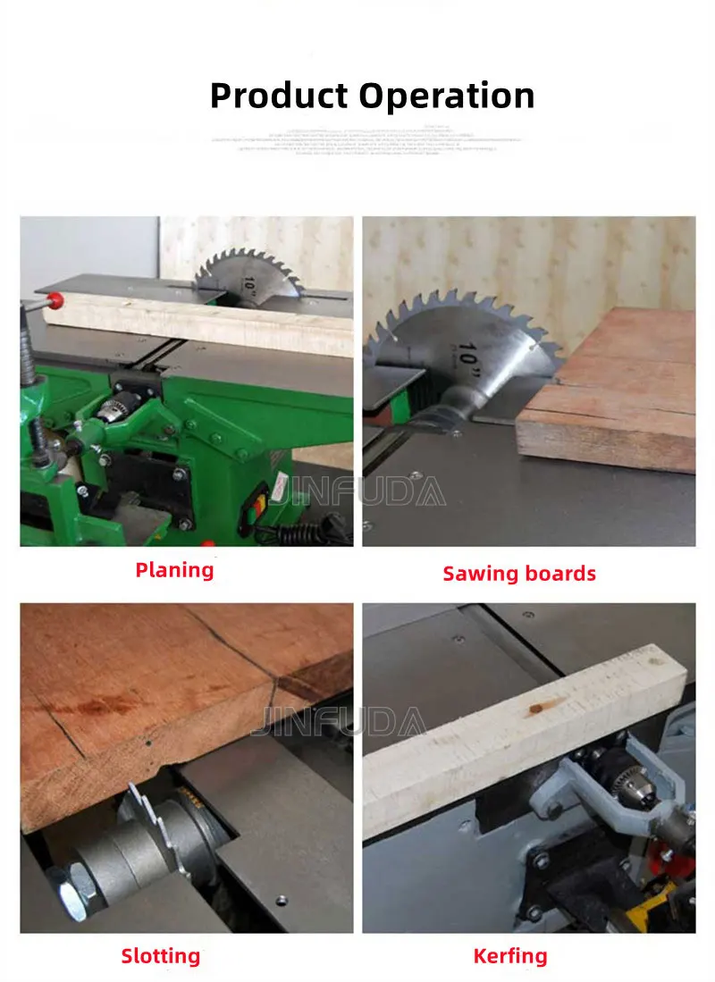 Multifunctional Bench Cutting, Drilling, and Planing Machine