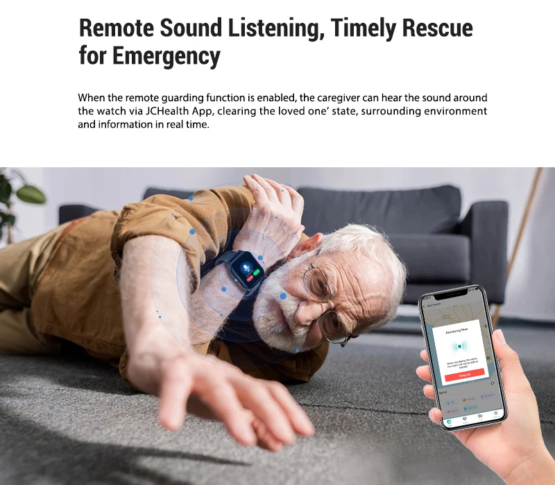 2024 New Wearable Emergency Calling Equipment SOS Health 4g Care ...