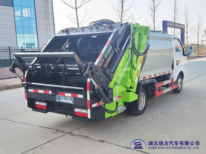 Mobile Compactor Garbage Truck Compacting Refuse Rubbish Bin Collection ...