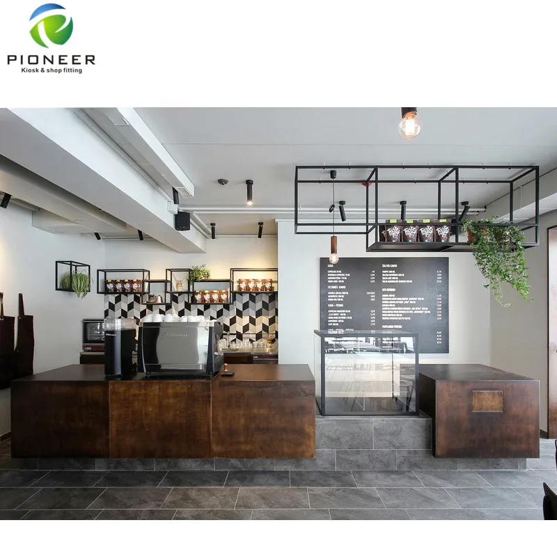 Pioneer Retail Store Bar Counters Decoration 3D Design for Coffee Shop ...
