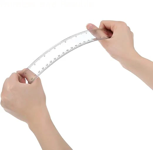 Bulk Custom Shatterproof Clear Plastic Ruler Measuring Ruler for School ...