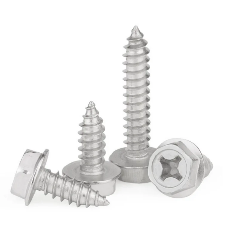 St6.3 Ss304 Aisi 316 Stainless Steel A2-70 A4-80 Cross Recessed Hex ...