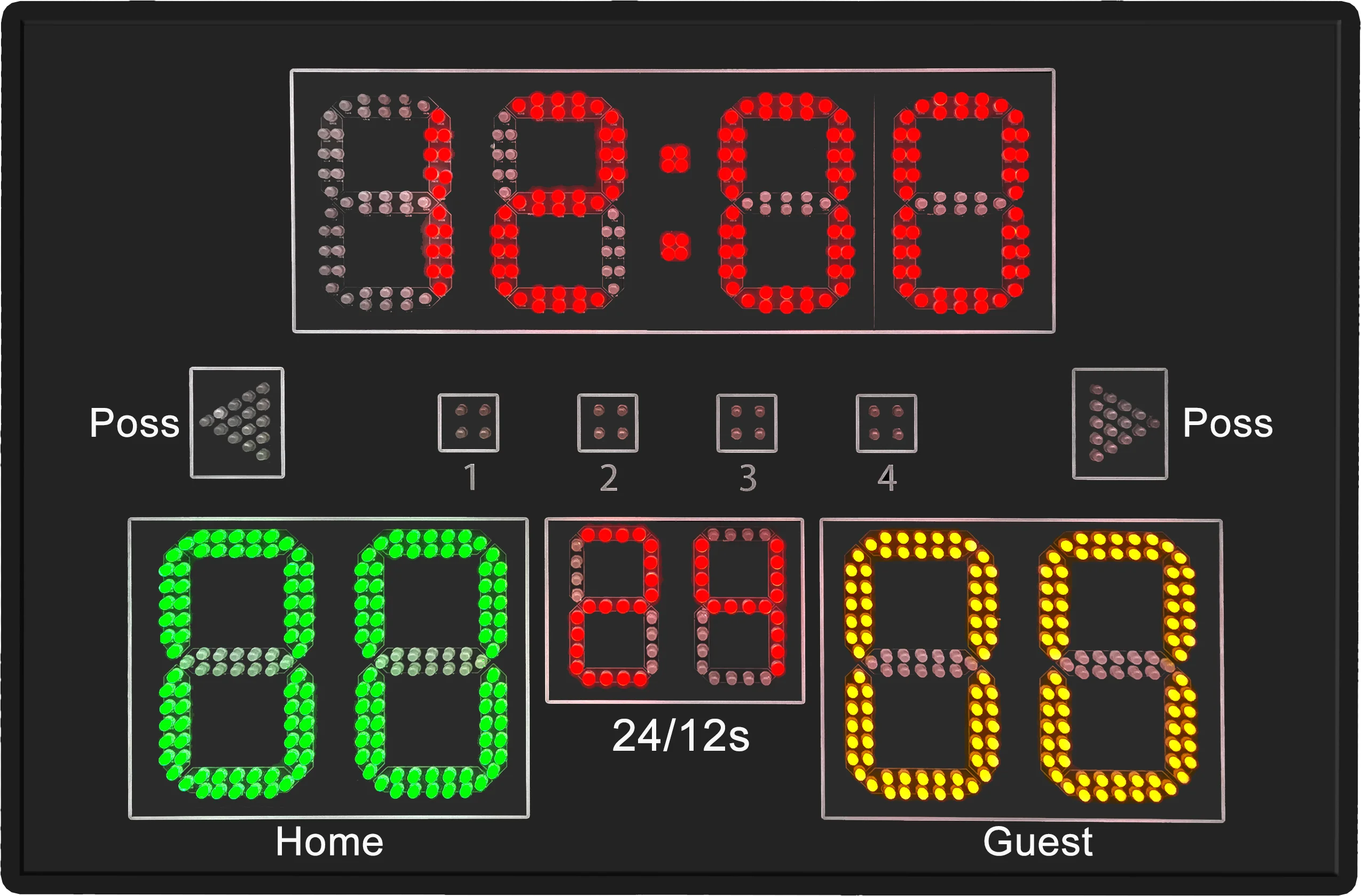 Wireless Multi-functional Soccer Basketball Game Electronic Scoreboard ...