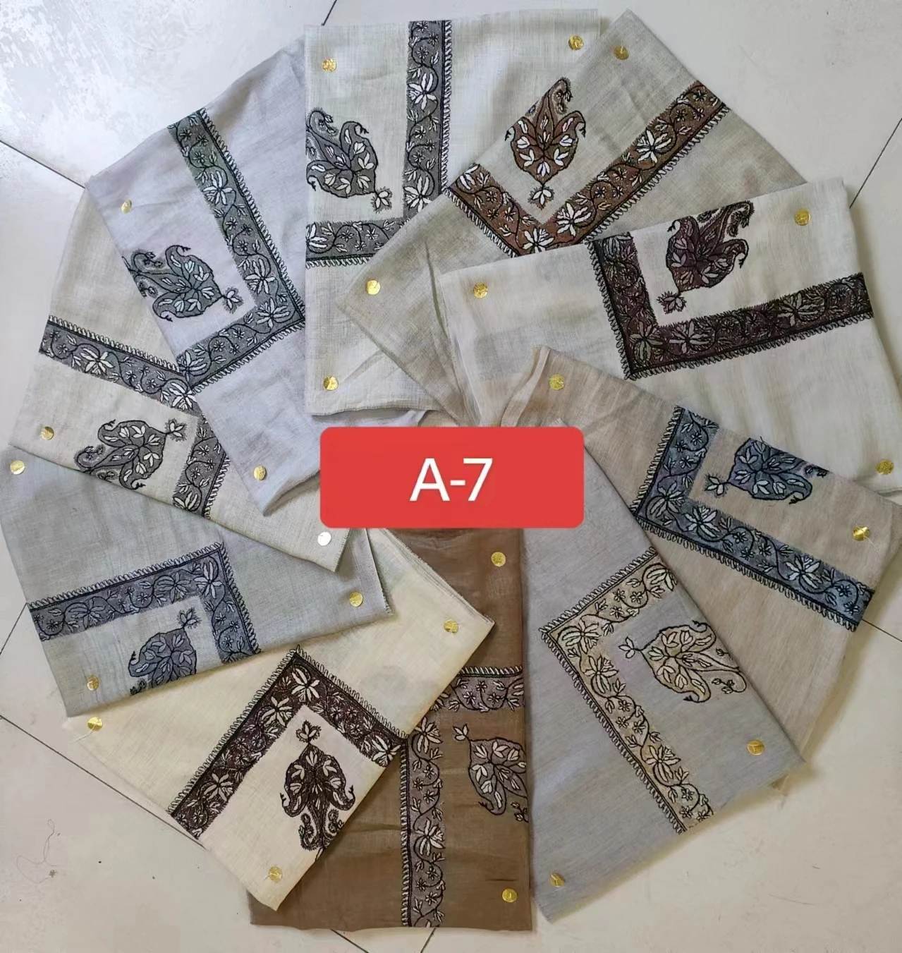CCY Yemeni Embroidered Shemagh Shawls Arabic Head Scarf Oman Keffiyeh ...