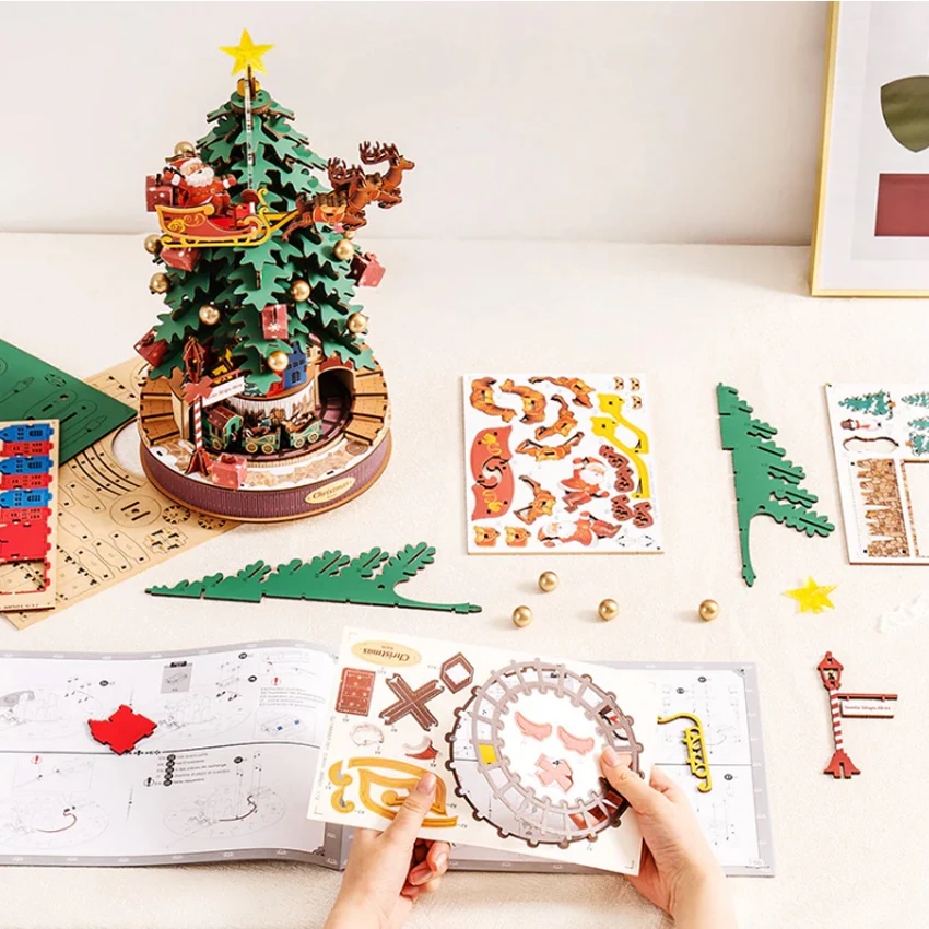 Robotime Rolife Christmas Gifts for Kids - AMS01 Music Box