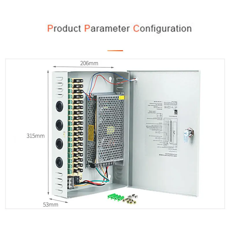 18 Channel 12v 10a 120w Switching Power Supply With Metal Box ...