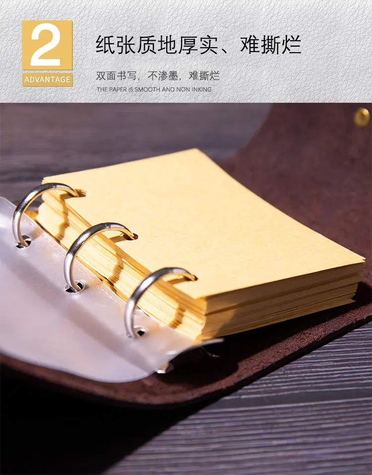 Vintage Butterfly Lock Genuine Leather Notebook Planners Mini Loose ...