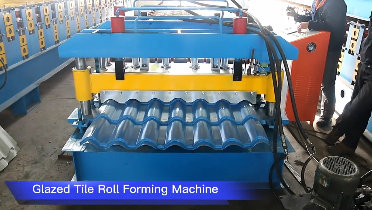 Glazed Tile Ibr Sheet Stone Coated Metal Roof Tile Making Machine ...