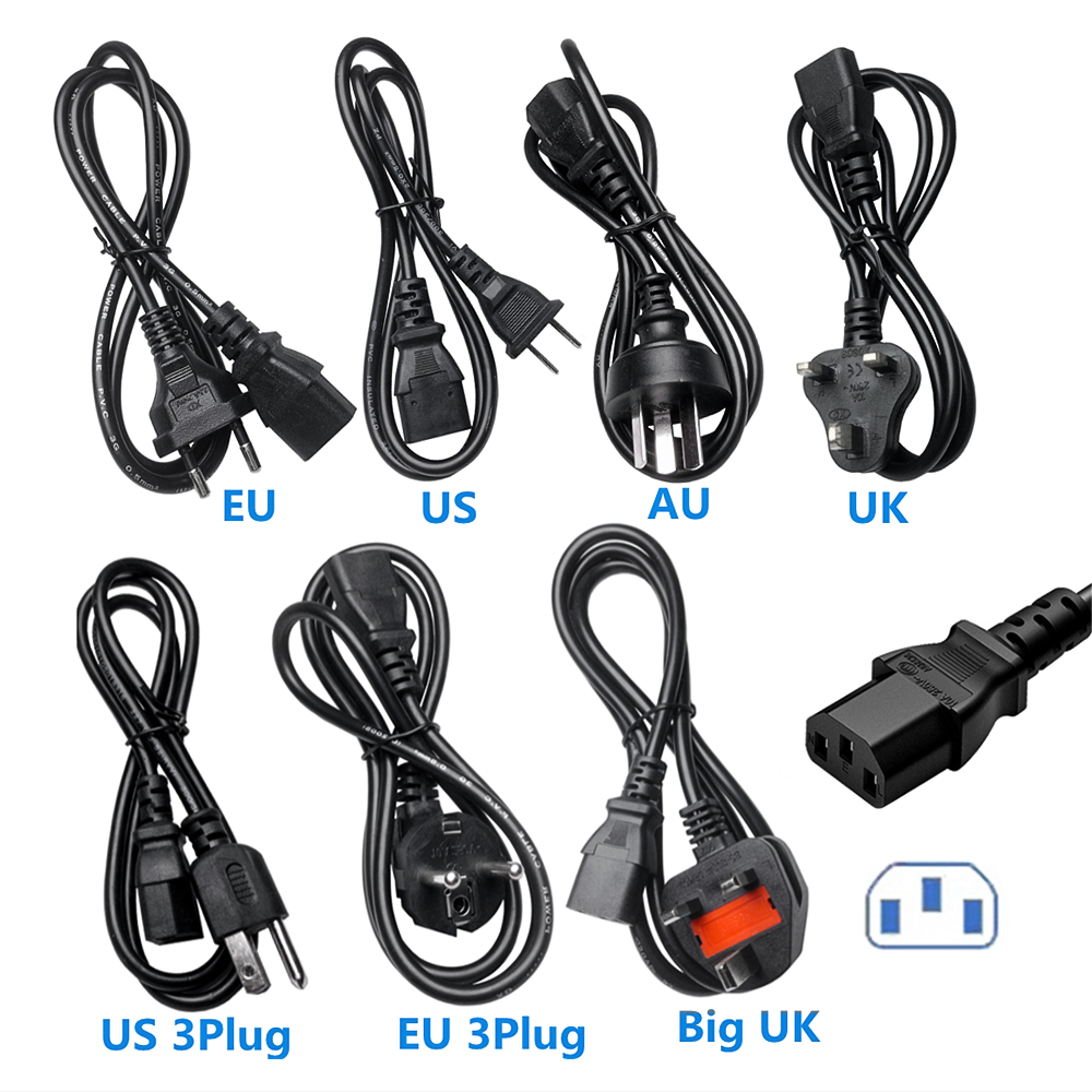 IEC 320 C19 to EU Schuko 2 Prong Plug Extension Cord Computer 13A Rated ...