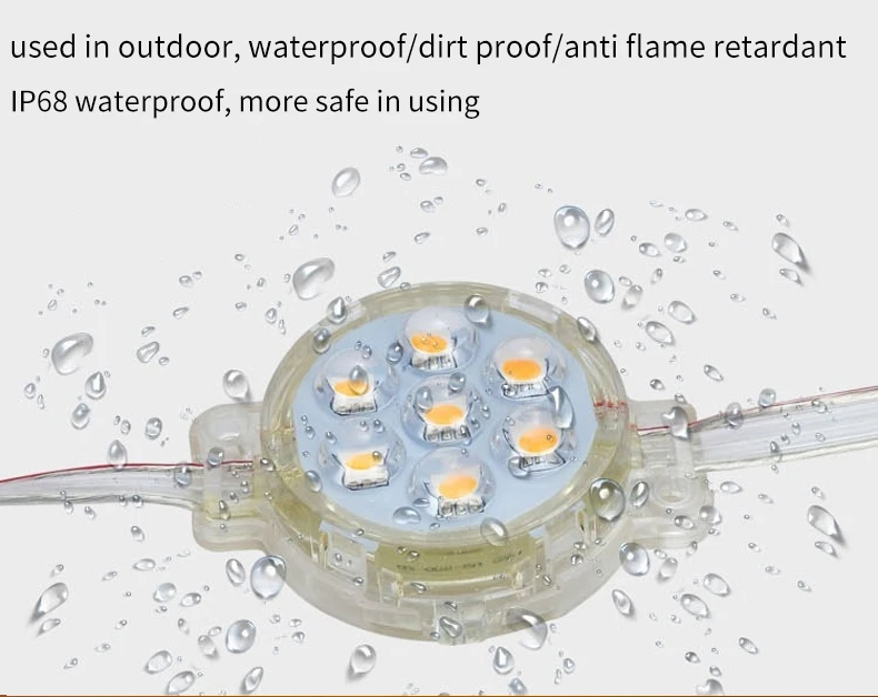 30pcs Ball Type Led Pixel Module Dc12v 3leds 7leds 5050 Rgb+ws2811 Ic ...